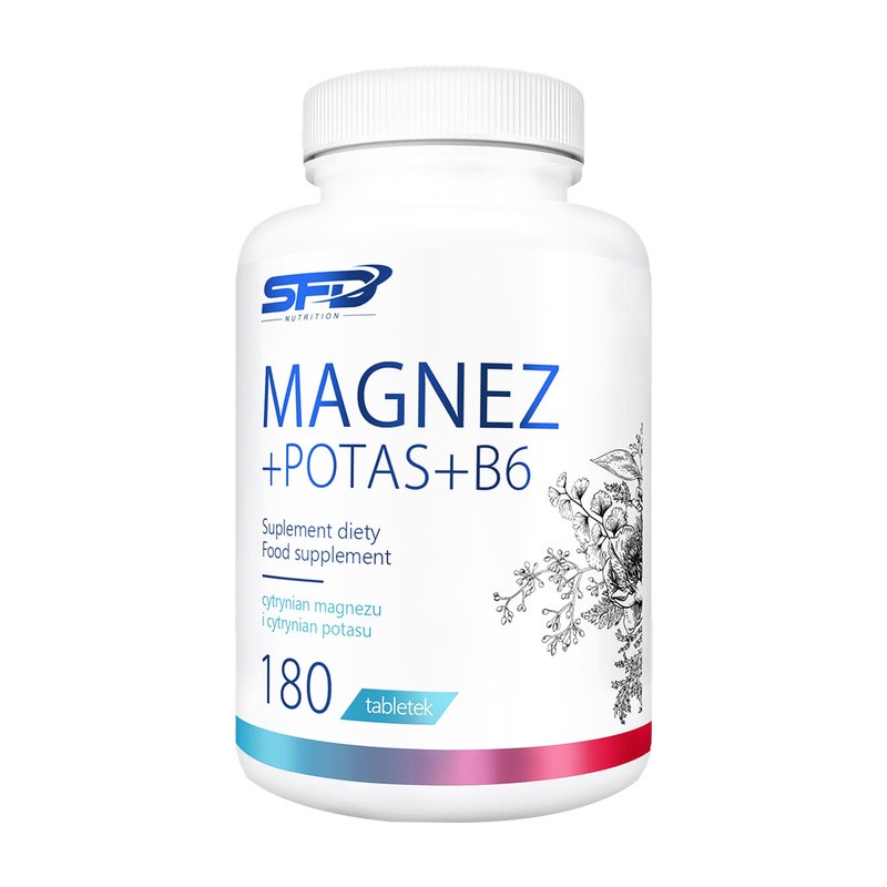 SFD Magnez + Potas + B6, tabletki, 180 szt.