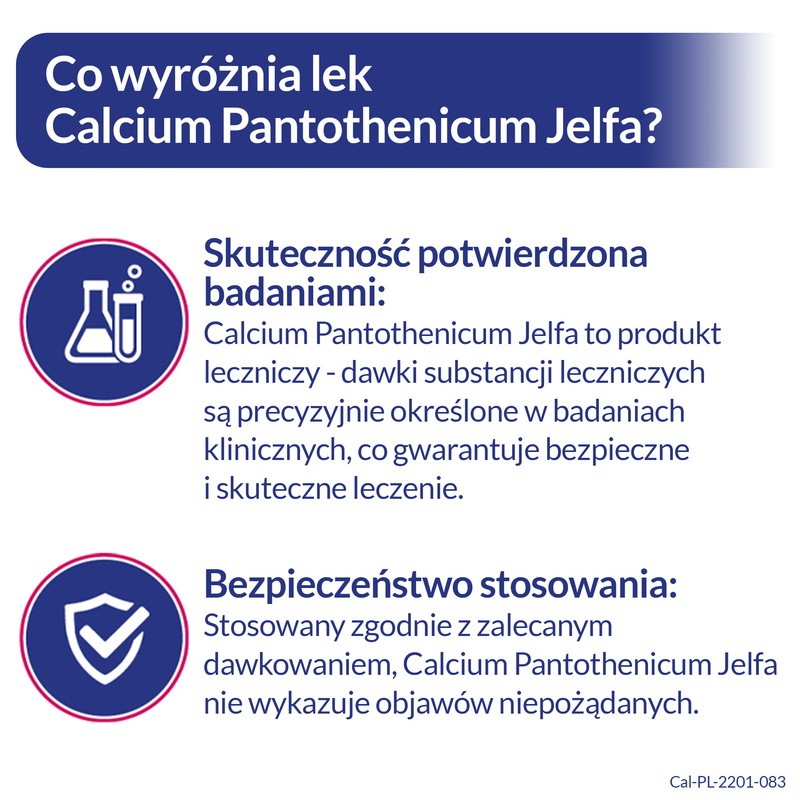 Calcium pantothenicum Jelfa, 100 mg tabletki, 50 szt. - Portal DOZ.pl