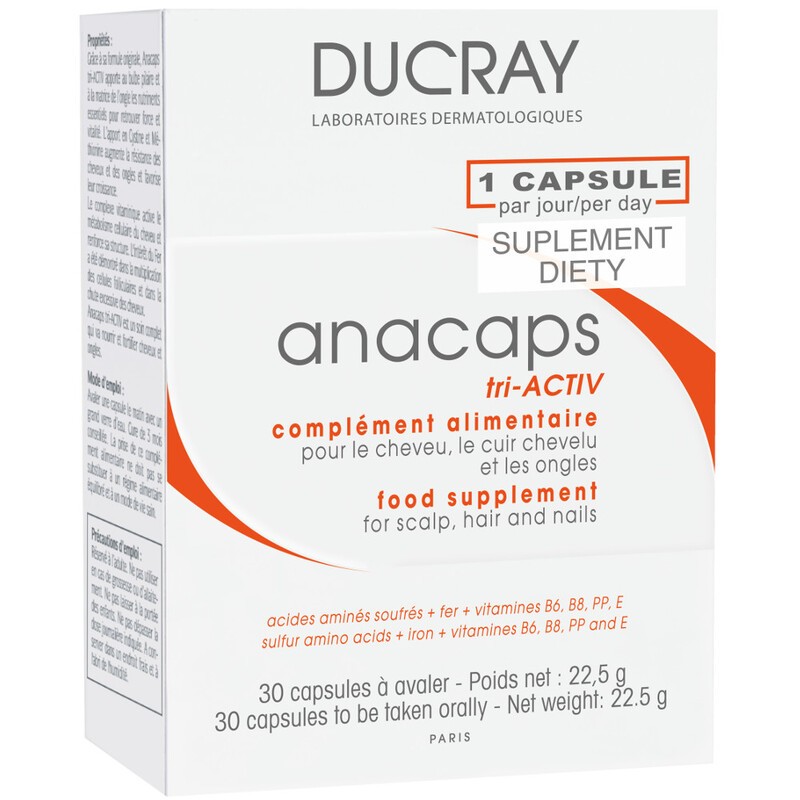 Ducray Anacaps Tri-Activ, kapsułki, 30 szt.