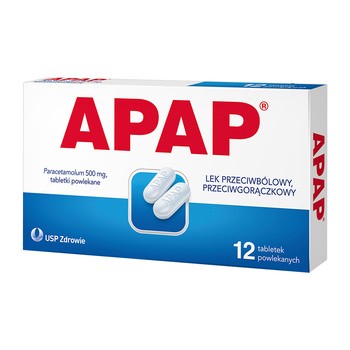 Apap, 500 mg, tabletki powlekane, 12 szt. - Portal Dbam o Zdrowie