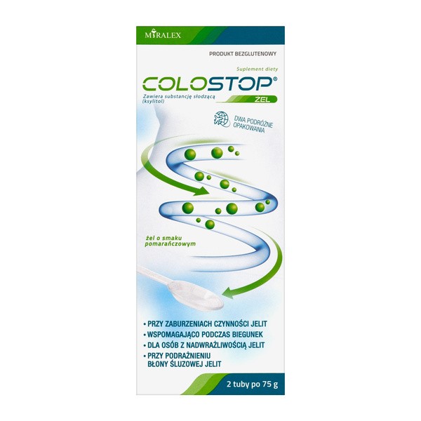 Colostop, żel o smaku pomarańczowym, 2 tuby (2 x 75 g)