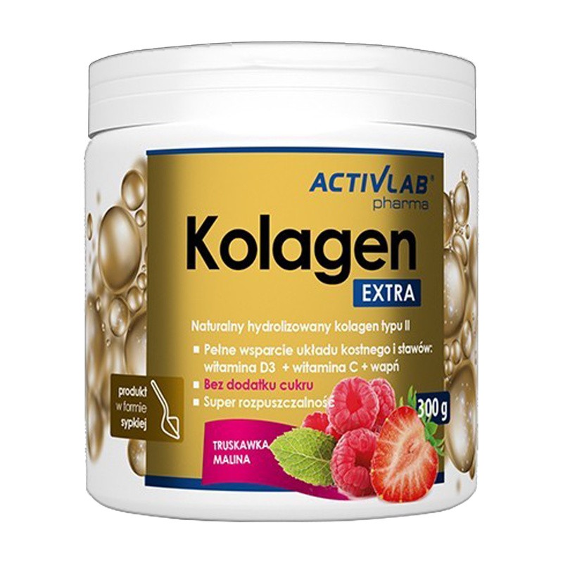 Activlab Pharma Kolagen Extra, smak malina-truskawka, proszek, 300 g