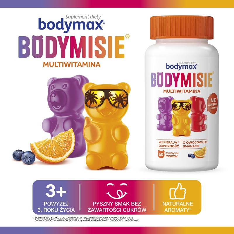 Bodymax Bodymisie, żelki, o smakach owocowych, 60 szt.