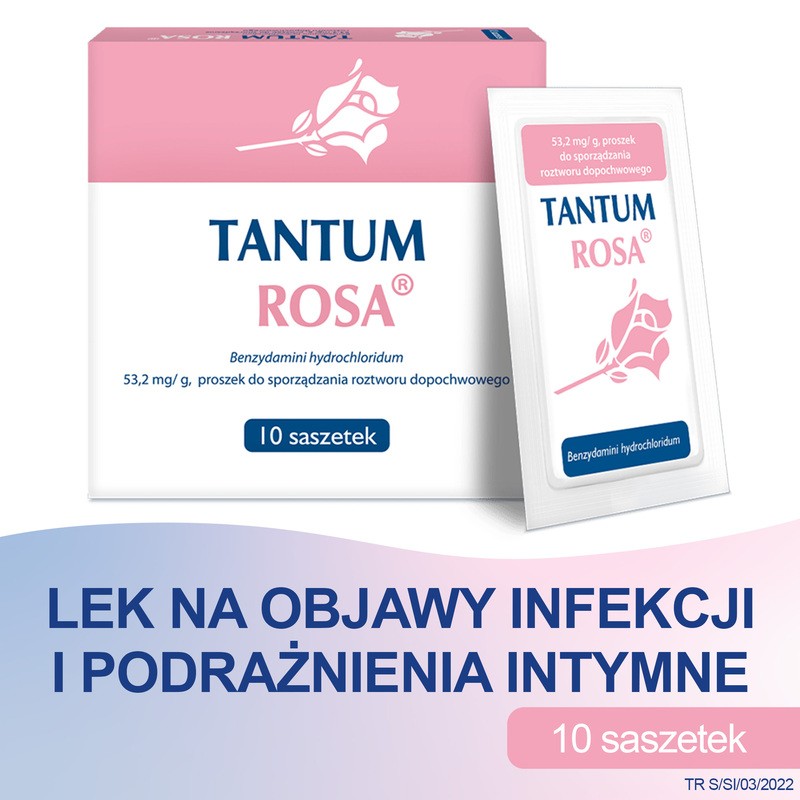Tantum Rosa, 53,2 mg/g, proszek do sporządzania roztworu dopochwowego ...