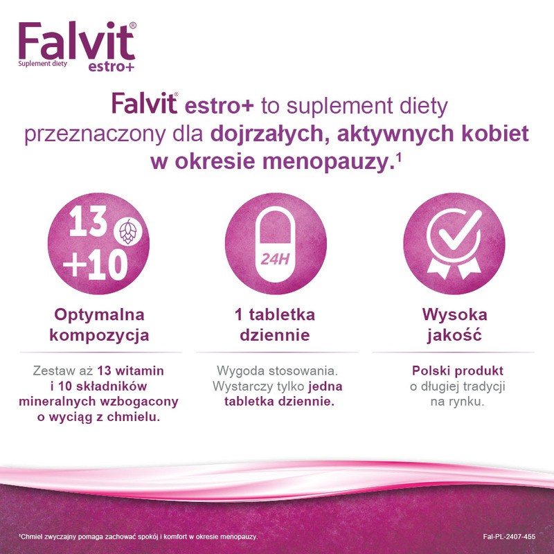 Falvit estro +, tabletki powlekane, 60 szt.