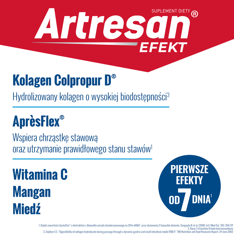 Artresan EFEKT, kolagen, AprèsFlex®, na stawy, kapsułki, 60 szt.