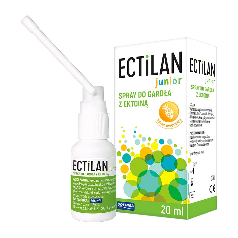 Ectilan Junior, spray do gardła, 20 ml - Portal DOZ.pl