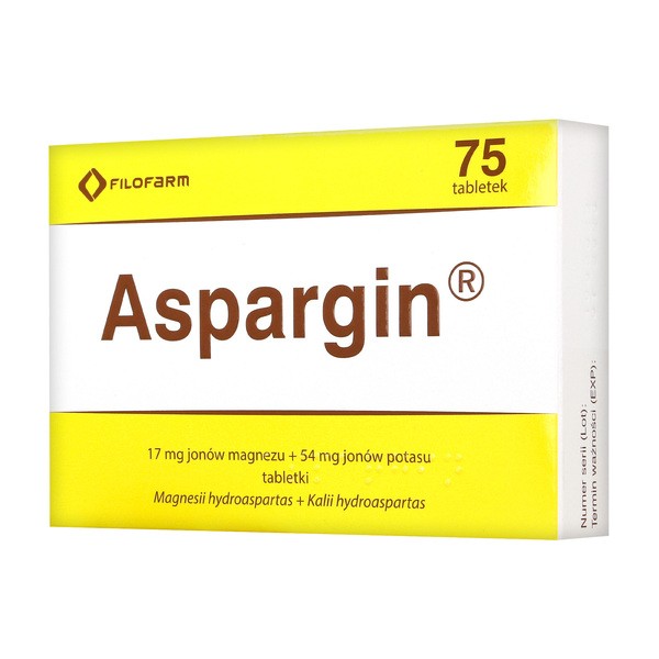 Aspargin, 250 mg + 250 mg, tabletki, 75 szt. (Filofarm)