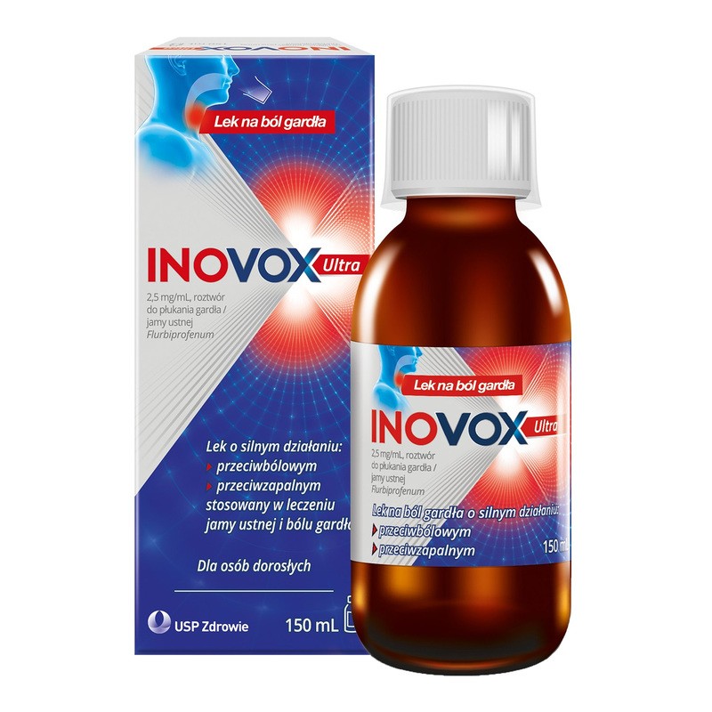 Inovox Ultra, 2,5 mg/ml, roztwór do płukania jamy ustnej, gardła, 150 ml
