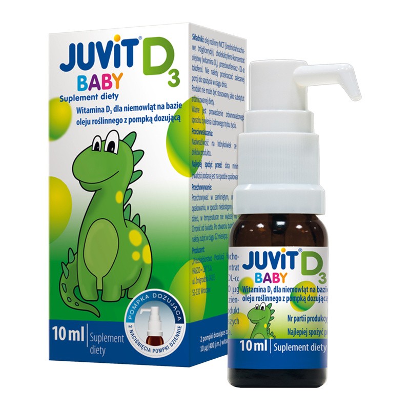 Juvit Baby D3, płyn (krople), 10 ml - Portal DOZ.pl