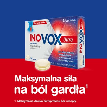 INOVOX Ultra smak miętowy (Ultravox), 8,75 mg, pastylki twarde, 24 szt ...