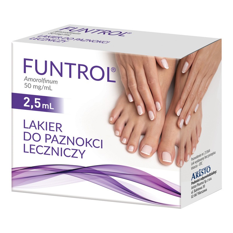 Funtrol, 50 mg/ml, lakier do paznokci leczniczy, 2,5 ml