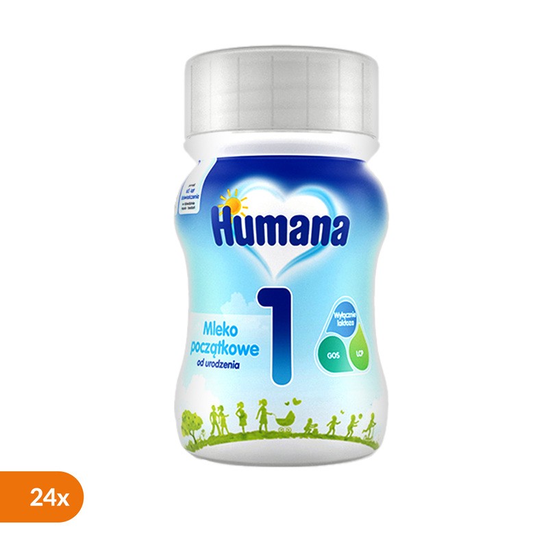 Humana 1, mleko początkowe w płynie, 90 ml x 24 szt.