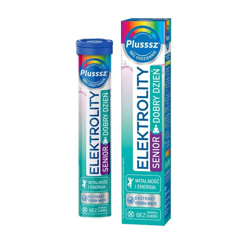 Plusssz Elektrolity Senior Dobry Dzień, tabletki musujące, smak cytryna ...