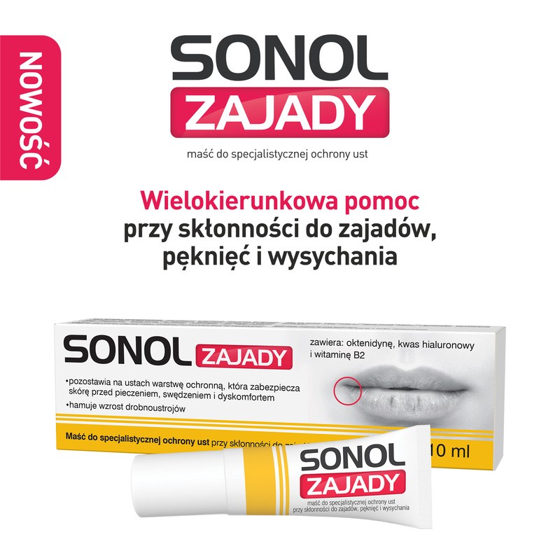 Sonol Zajady, maść do ust, 10 ml