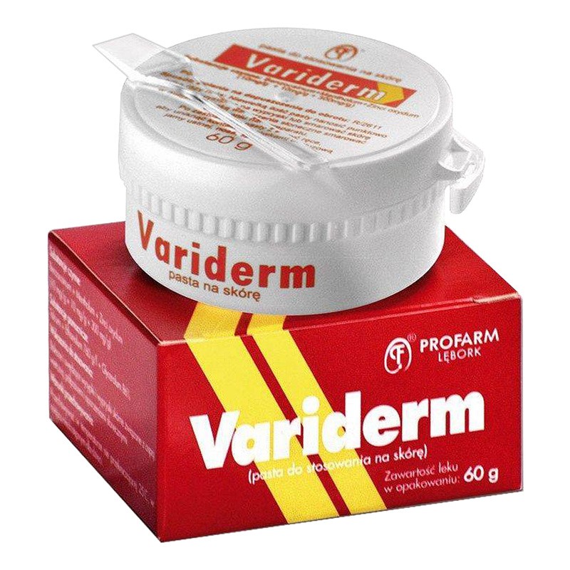 Variderm, (10 mg + 10 mg + 300 mg)/g, pasta na skórę, 60 g