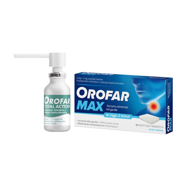 Zestaw Orofar, areozol + pastylki