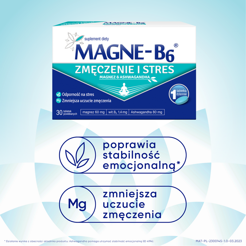 Magne-B6 Zmęczenie i stres, tabletki powlekane, 30 szt. - Portal DOZ.pl