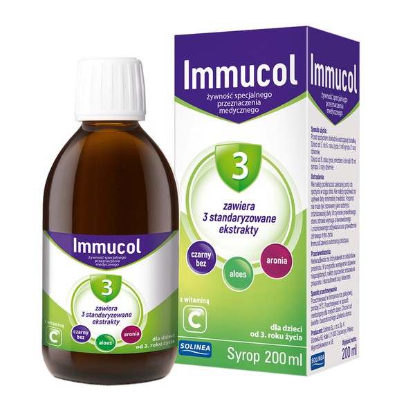 Immucol 3, syrop dla dzieci od 3. roku życia, 200 ml