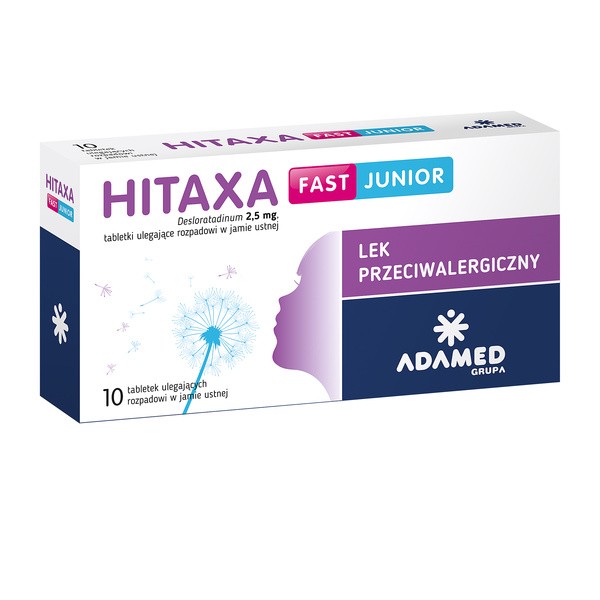 Hitaxa Fast Junior, 2,5 mg, tabletki ulegające rozpadowi w jamie ustnej ...