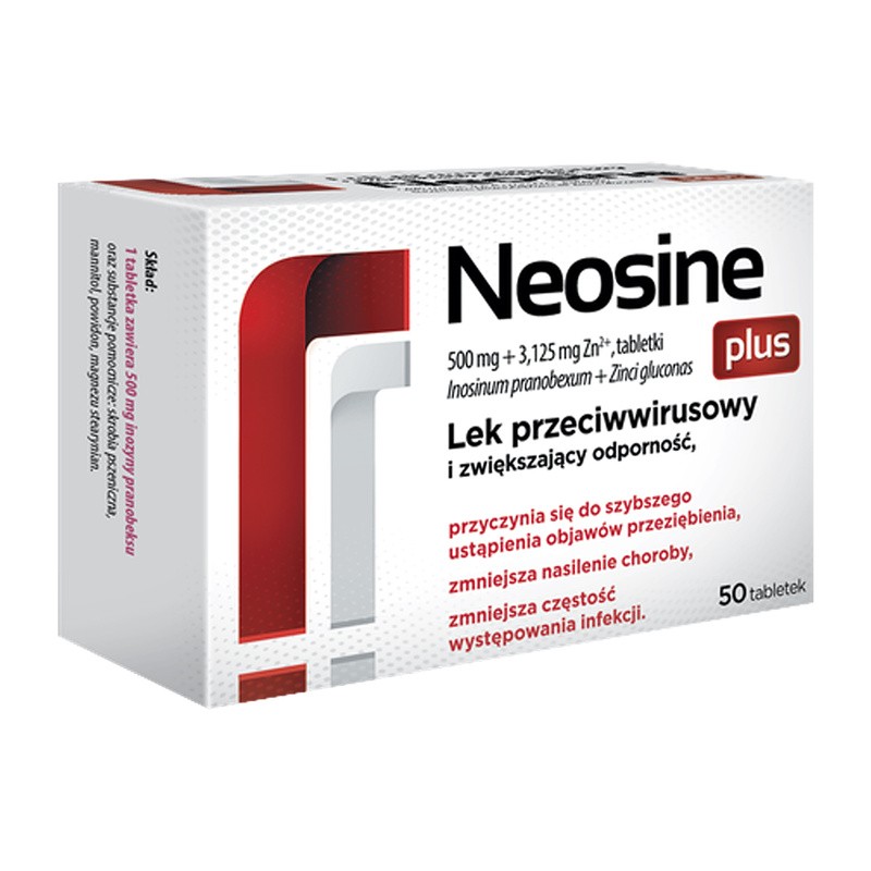 Neosine Plus 500 mg + 3,125 mg Zn2+, tabletki, 50 szt.