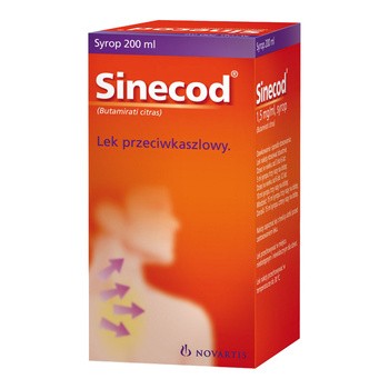 Sinecod, 1,5 mg/ml, syrop, 200 ml - Portal Dbam o Zdrowie