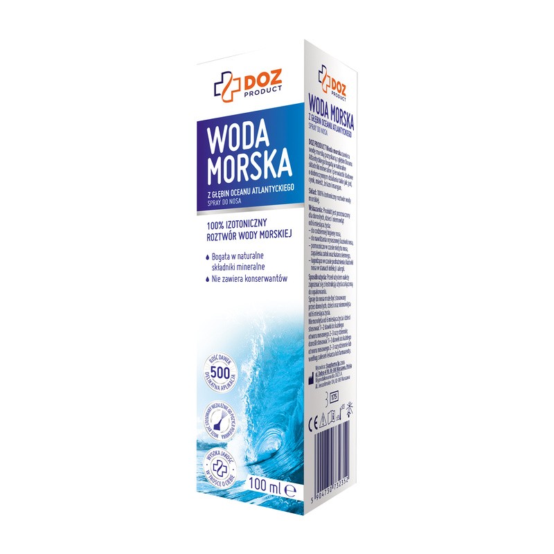 DOZ PRODUCT Woda morska, spray do nosa, 100 ml