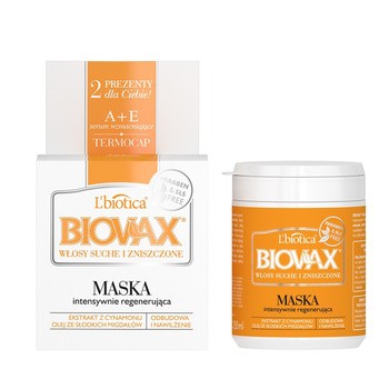 Biovax, intensywnie regenerująca maseczka do włosów suchych, zniszczonych, 250 ml - Portal DOZ.pl