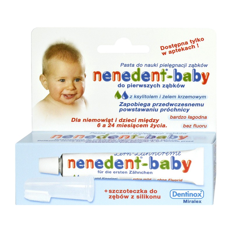 Nenedent Baby, pasta do zębów bez fluoru, 20 ml + szczoteczka - Portal ...