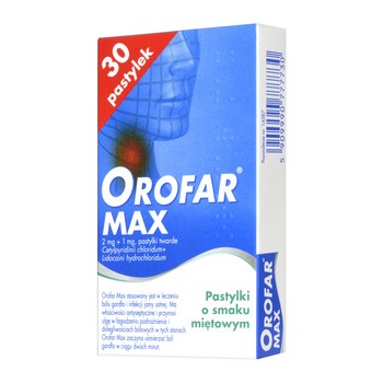 Orofar MAX, 2 mg+1 mg, pastylki twarde, 30 szt. - Portal Dbam o Zdrowie