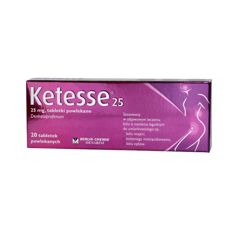 Ketesse, 25 mg, tabletki powlekane, 20 szt.