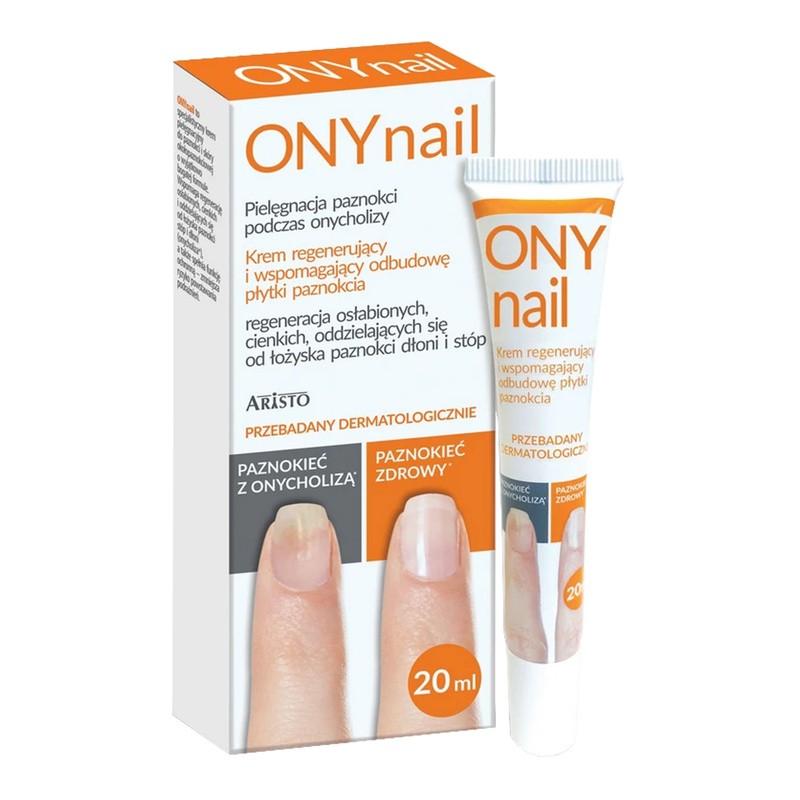 ONYnail, krem regenerujący i wspomagający odbudowę płytki paznokcia, 20 ml