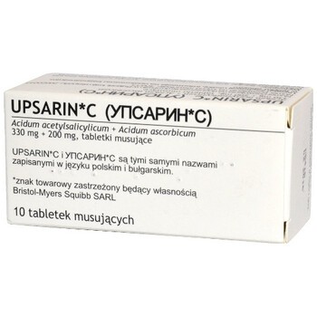 Upsarin C, 330 mg+200 mg, tabletki musujące, 10 szt (import równoległy ...