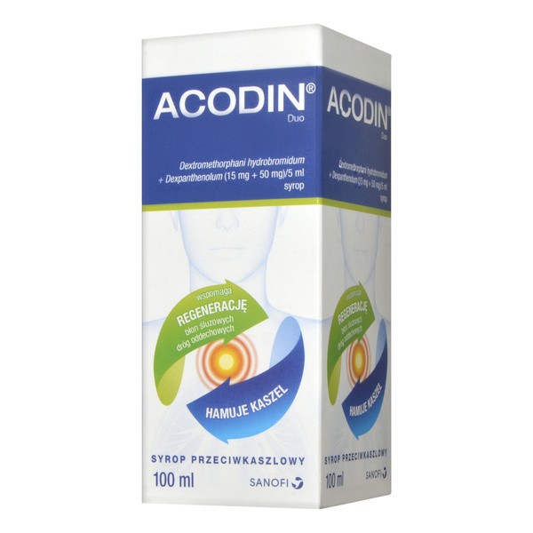 Acodin Duo (Acodin 300) , (15 mg + 50 mg) / 5 ml, syrop, 100 ml ...