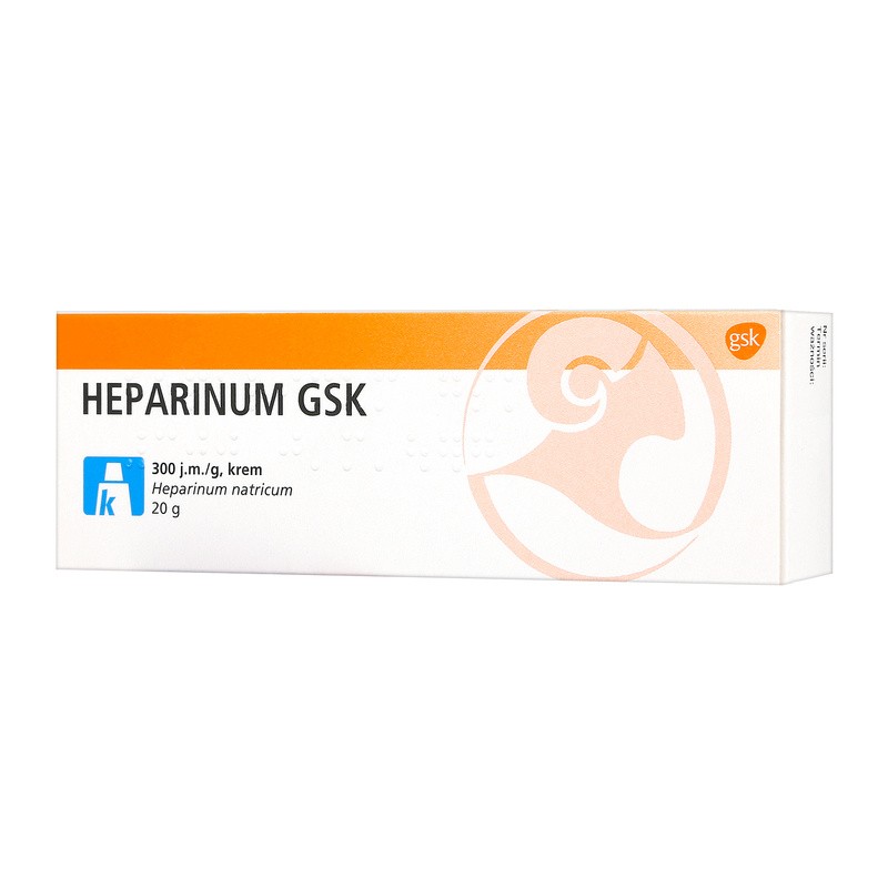Heparinum GSK, 300 j.m./g, krem, 20 g