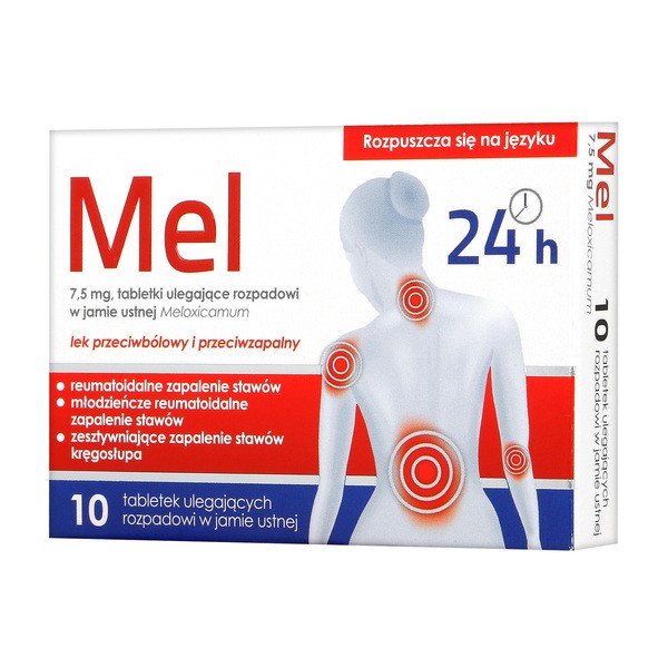 Mel, 7,5 mg, tabletki ulegające rozpadowi w jamie ustnej, 10 szt ...