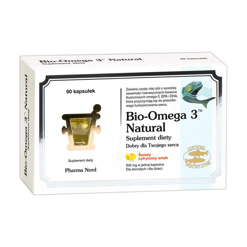 Bio-Omega 3 Natural, 500 mg, kapsułki, 90 szt.