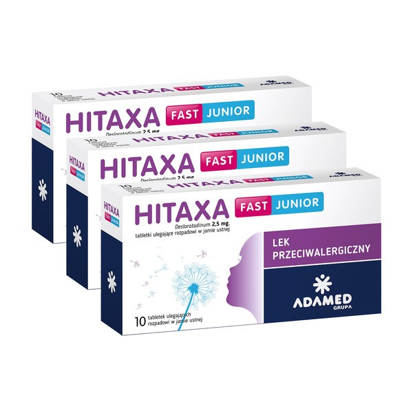 Zestaw 3x Hitaxa Junior, 2,5 mg, 10 szt.