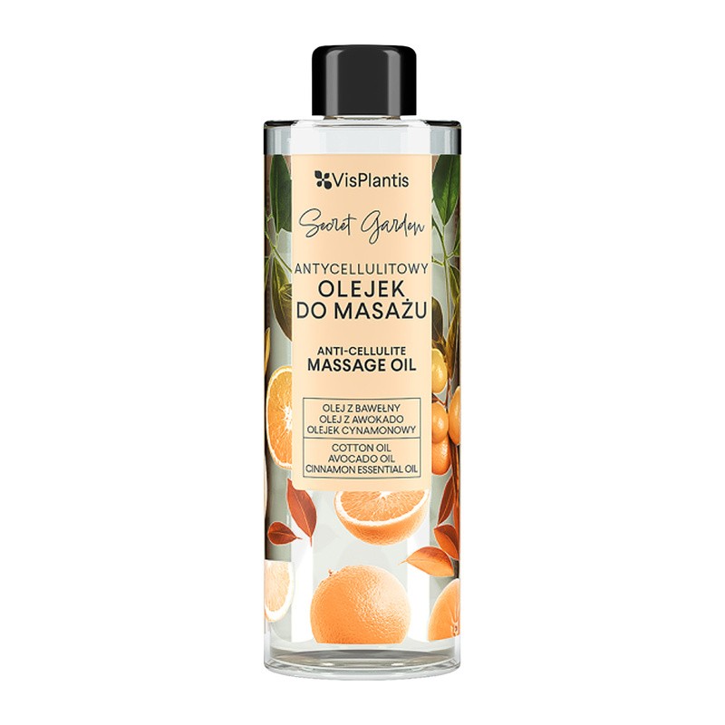 Vis Plantis Secret Garden, olejek do masażu, antycellulitowy, 200 ml