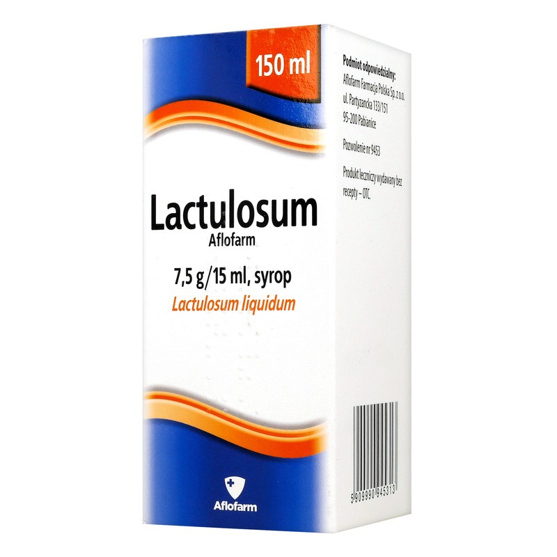 Lactulosum, syrop, (7,5 g/15 ml), (Aflofarm), 150 ml - Portal DOZ.pl