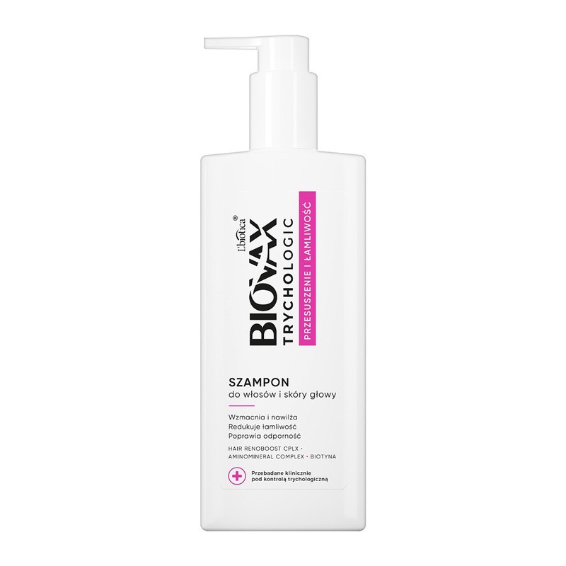 Biovax Trychologic Przesuszenie i Łamliwość, szampon do włosów i skóry ...