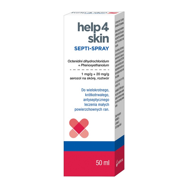 Help4Skin Septi-Spray, (1mg+20mg)/g, aerozol na skórę, 50 ml