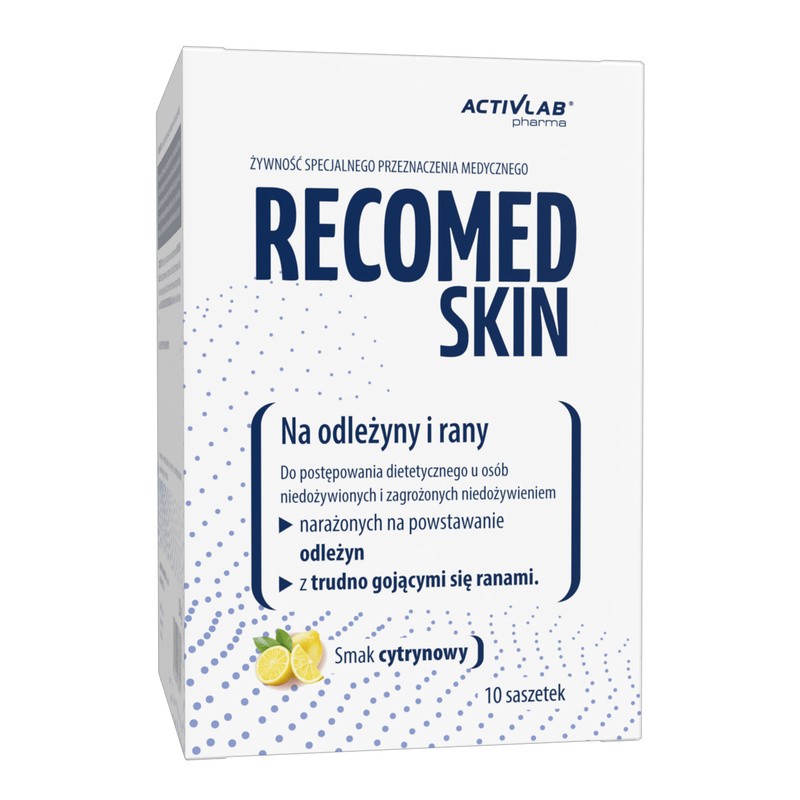 Recomed Skin, na odleżyny i rany, proszek o smaku cytrynowym, 10 x 25 g