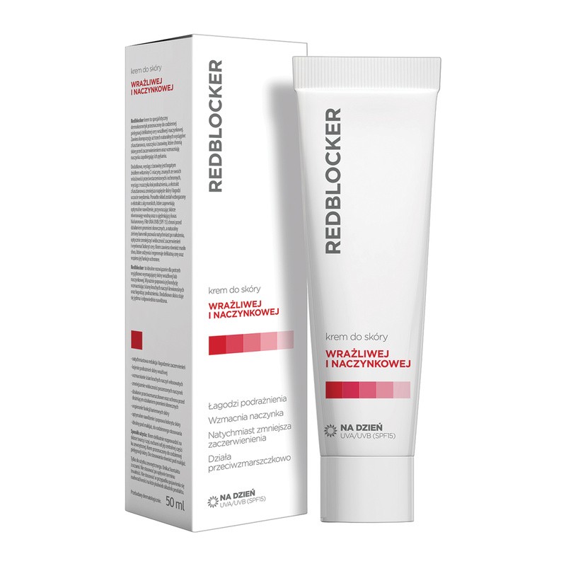 RedBlocker, krem do skóry wrażliwej i naczynkowej, na dzień, 50 ml
