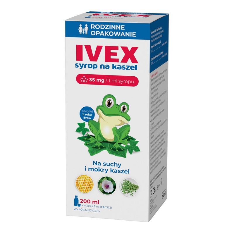 Ivex, syrop na kaszel suchy i mokry, 200 ml