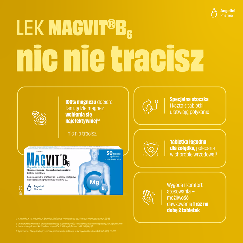 Magvit B6, tabletki dojelitowe, 50 szt.