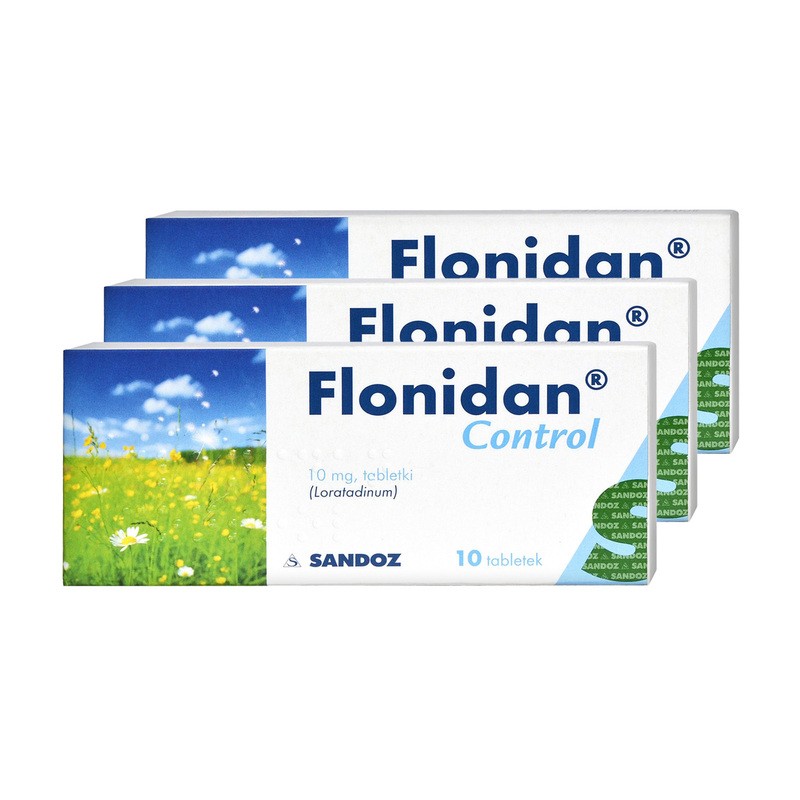 Zestaw 3x Flonidan Control 10mg, 10 tabl