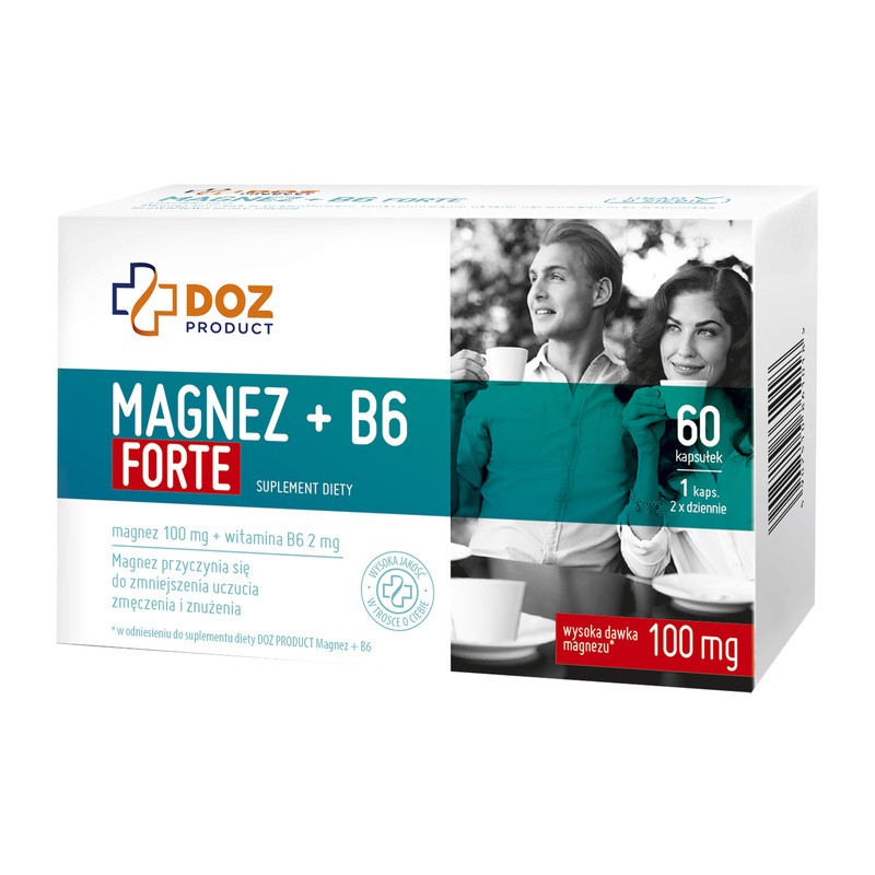 DOZ PRODUCT Magnez + B6 Forte, kapsułki, 60 szt.