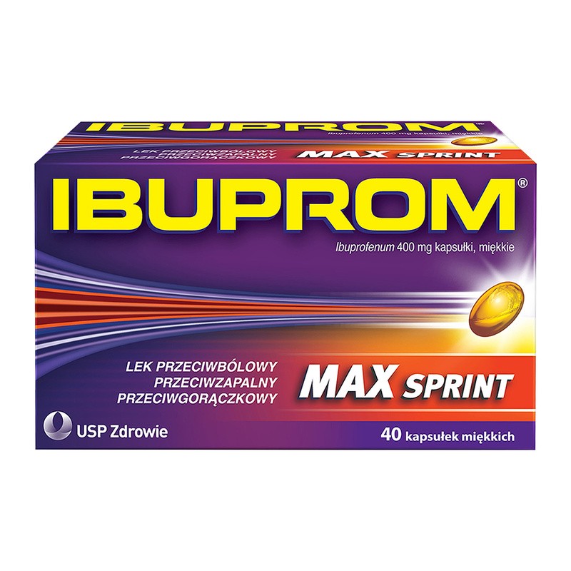 Ibuprom Max Sprint, 400 mg, kapsułki miękkie, 40 szt. - Portal DOZ.pl