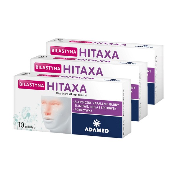 Zestaw 3x Bilastyna Hitaxa 20 mg, 10 szt.